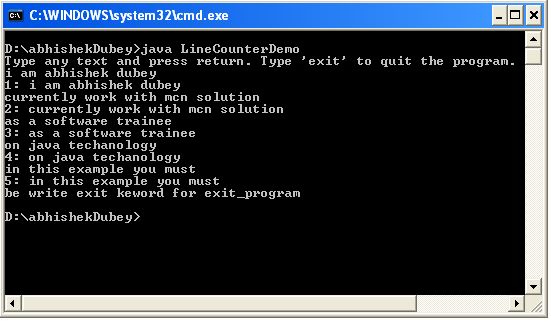 Working With LineNumberReader Class in Java